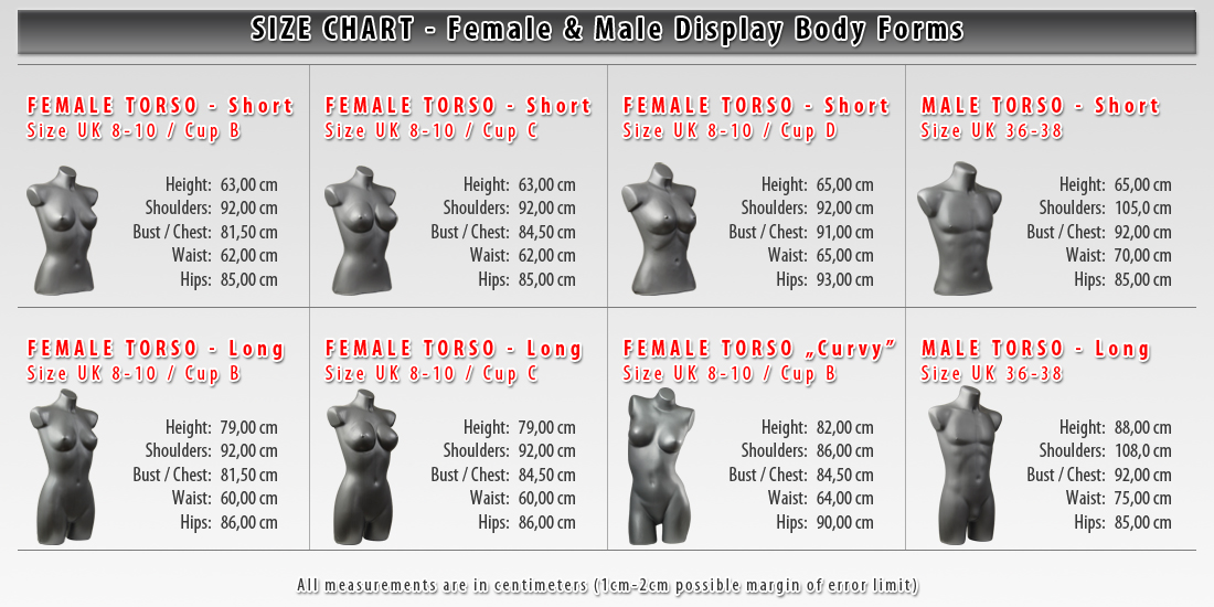 FEMALE DISPLAY BUST Full Body MANNEQUIN CUP B PLASTIC DUMMY TORSO 